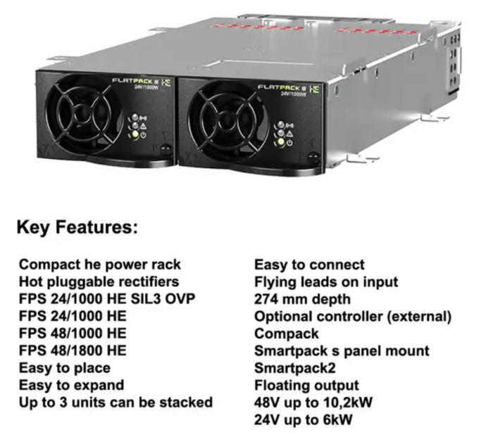 Eltek Flatpack S رف الطاقة المستقرة لمصلح FPS Compack HE Power Rack حل ...